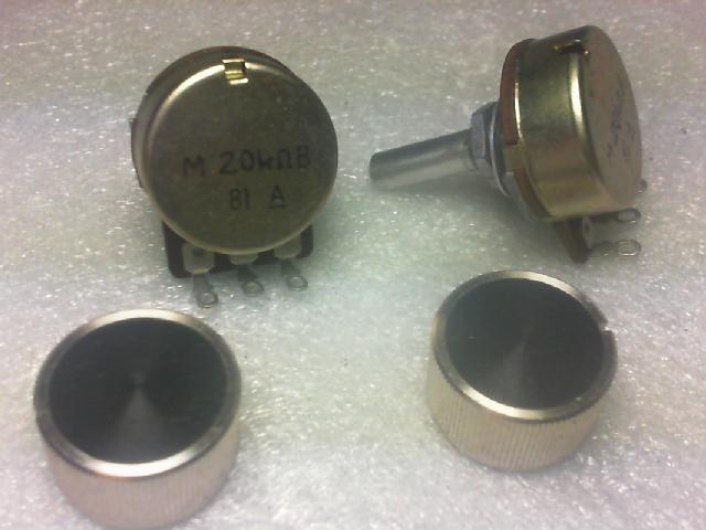 Japan's single coupling potentiometer M20K handle long 25mm with the ...