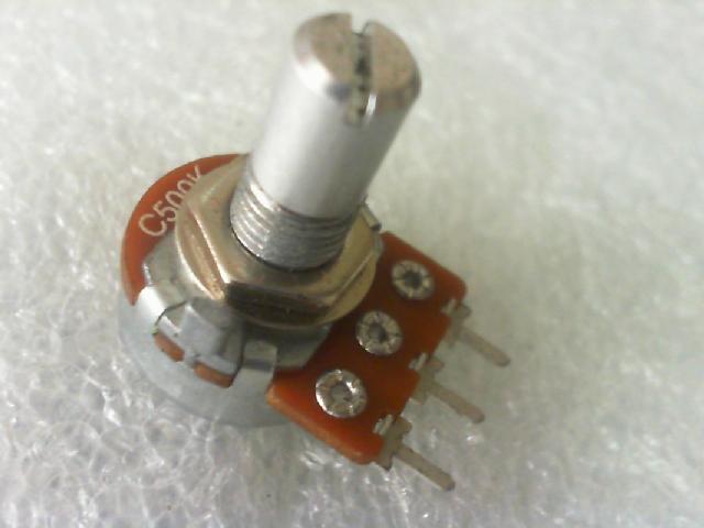 Taiwan ALPHA potentiometer. Single connect.C500K/ axis 6mmX15mm ...